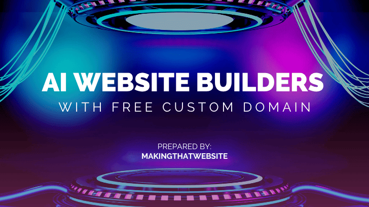 Top 3 AI website builders that allow custom domain (free)