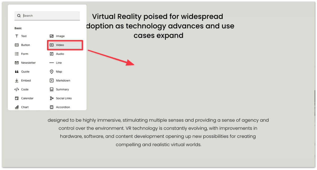 How to loop a video in Squarespace (without code)