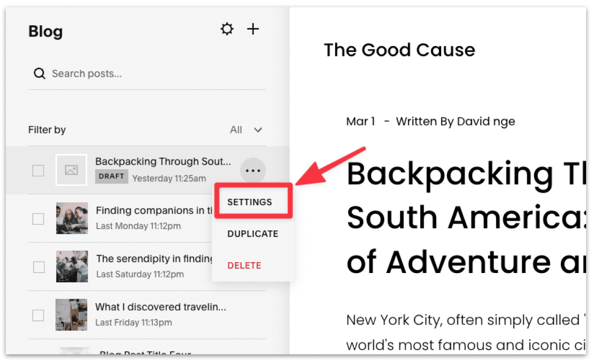 How to properly set up a blog on Squarespace