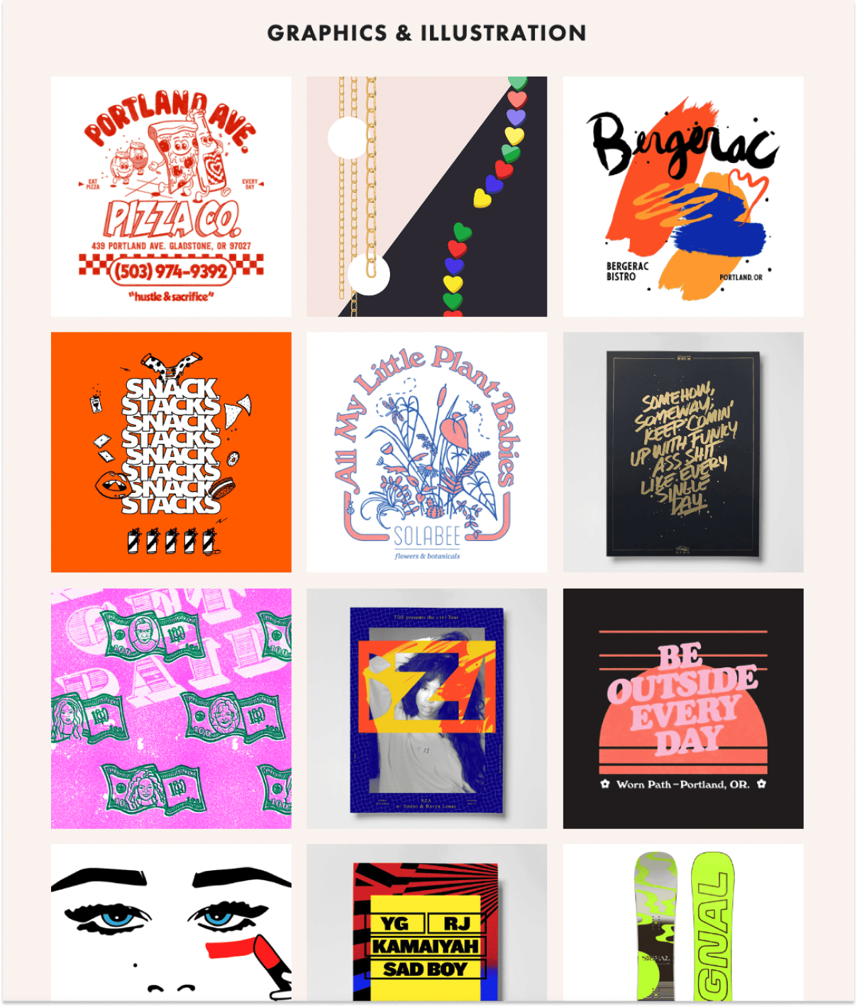 10 Squarespace graphic design portfolio examples (templates used)