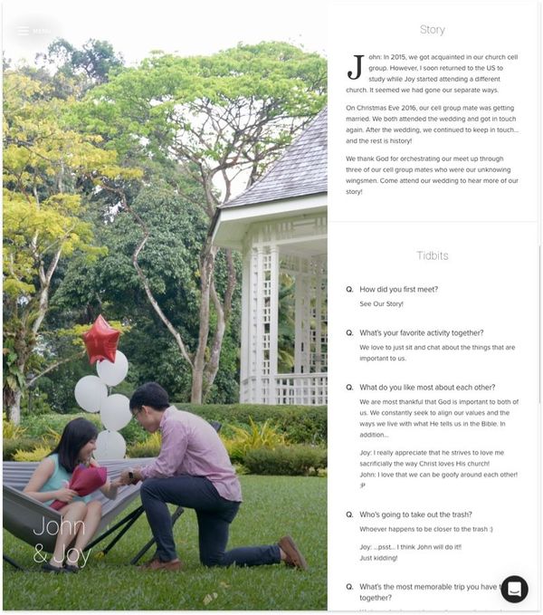 25 Best wedding website inspirations from real couples