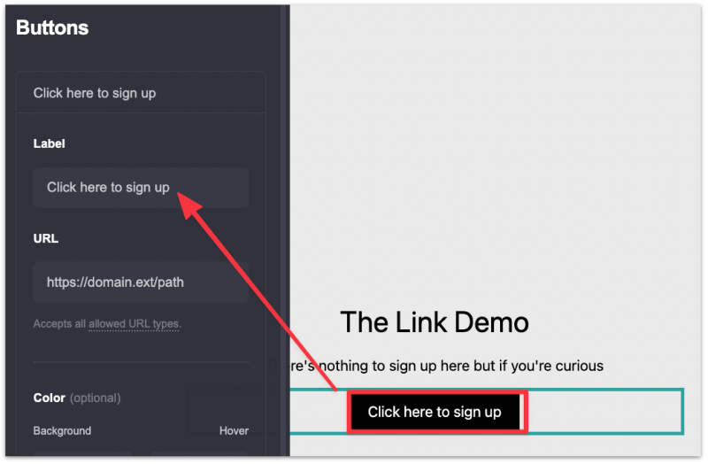How to create links in Carrd — MakingThatWebsite