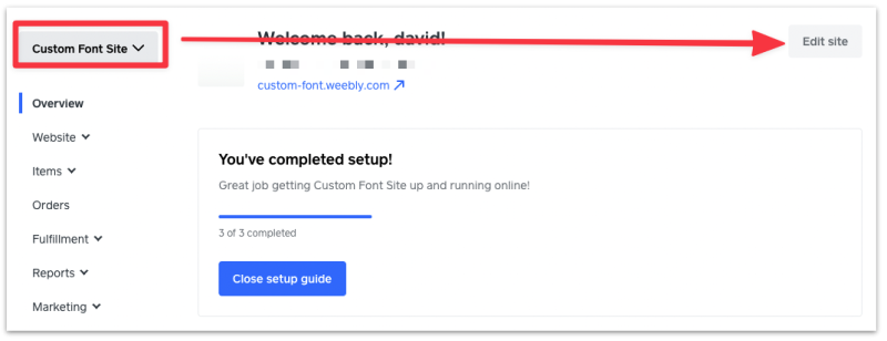 How to change font in Weebly