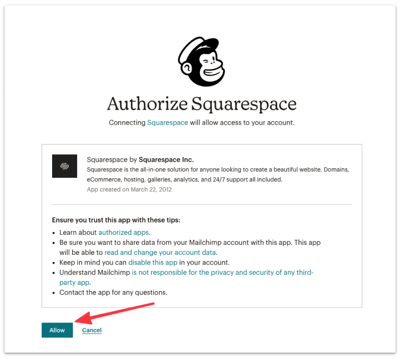 How to connect MailChimp to Squarespace