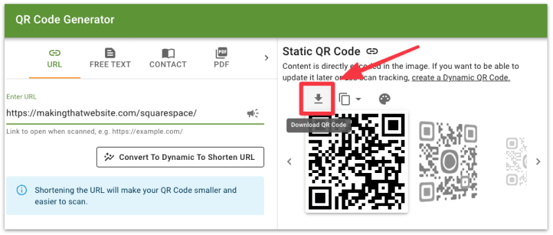 How To Generate A Qr Code For Your Squarespace Site Free