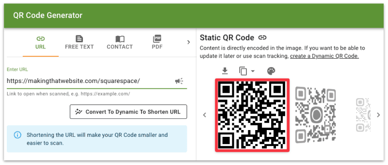 How To Generate A Qr Code For Your Squarespace Site Free