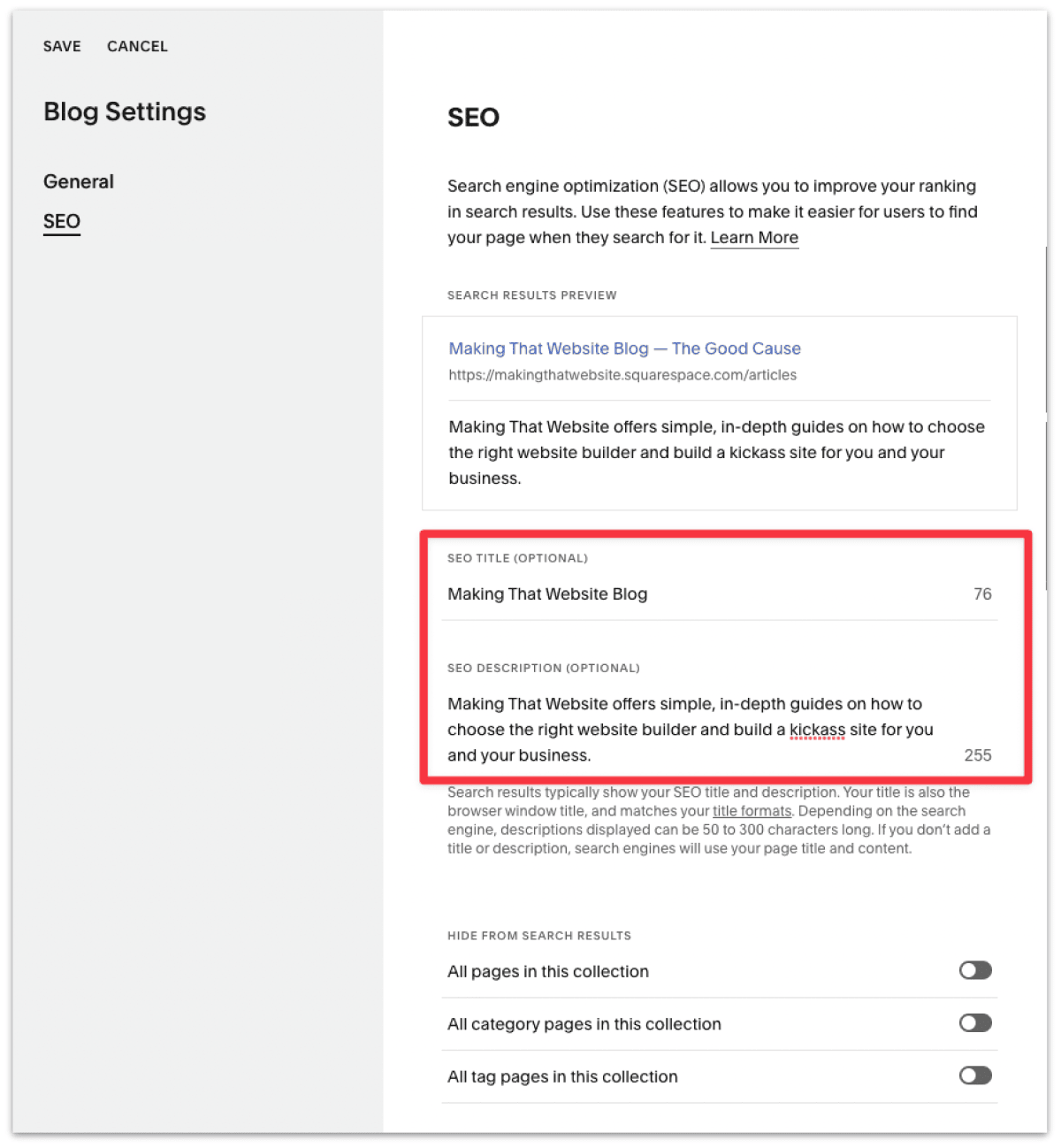 How to properly set up a blog on Squarespace